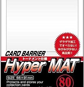 KMC Hyper Matte Sleeves White ×5 Sets (5 Packs/total 400 Sheets) (Japan Import) Made in Japan (1 Pack)