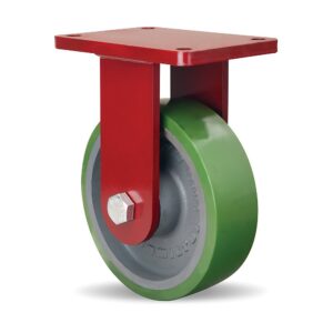 hamilton extra heavy-duty casters - 8"dia.x2-1/2"w duralast polyurethane wheel - -3/4" precision tapered roller bearings - 2000 lbs. capacity - rigid - green/gray