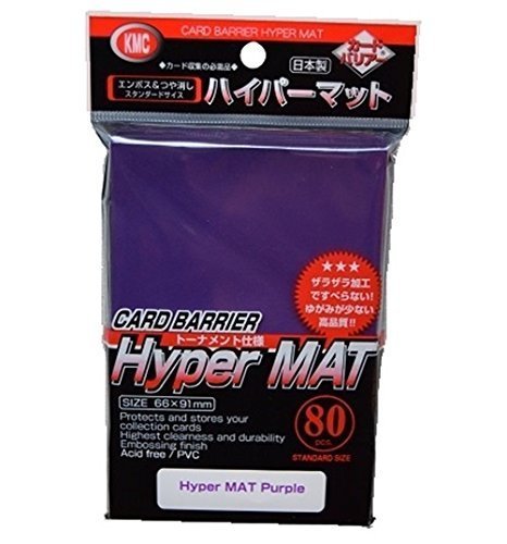 KMC Hyper Matte Sleeves Purple ×5 Sets (5 Packs/Total 400 Sheets) (Japan Import)