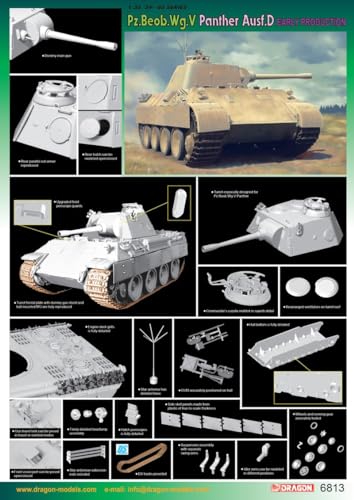 Dragon Models 1/35 Pz.Beob.Wg.V Ausf.D Early Production Military Vehicle Kit