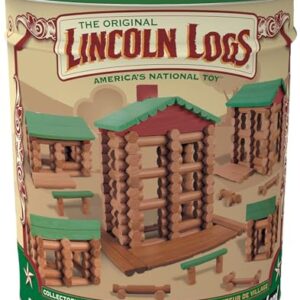 LINCOLN LOGS Collector's Edition Village Set - 327 Real Wood Pieces, Ages 3+, Retro Building Toy for Boys/Girls, Creative Construction Game