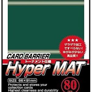 KMC Hyper Matte Sleeves Green ×5 Sets (5 Packs/total 400 Sheets) (Japan Import) Made in Japan (1 Pack) (1-Pack)