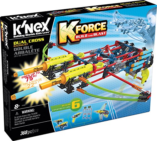 K’NEX K-FORCE Build and Blast® – Dual Cross Building Set – 368 Pieces – Ages 8+ – Engineering Education Toy