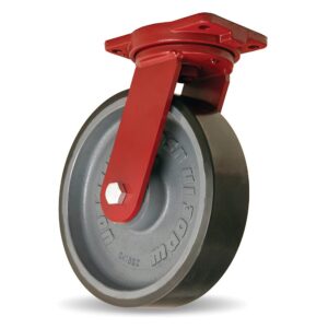 hamilton extra heavy-duty casters - 12"dia.x3"w duralast xc polyurethane wheel - -3/4" precision tapered roller bearings - 4550 lbs. capacity - swivel - black