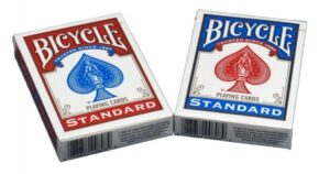 bicycle poker size standard index playing cards, 4 deck player's pack