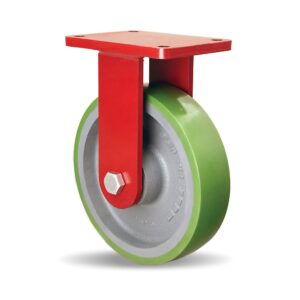 hamilton extra heavy-duty casters - 10"dia.x2-1/2"w duralast polyurethane wheel - -3/4" precision tapered roller bearings - rigid - green