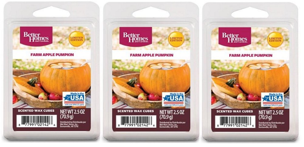 Better Homes and Gardens Farm Apple Pumpkin Scented Wax Cubes - 3-Pack