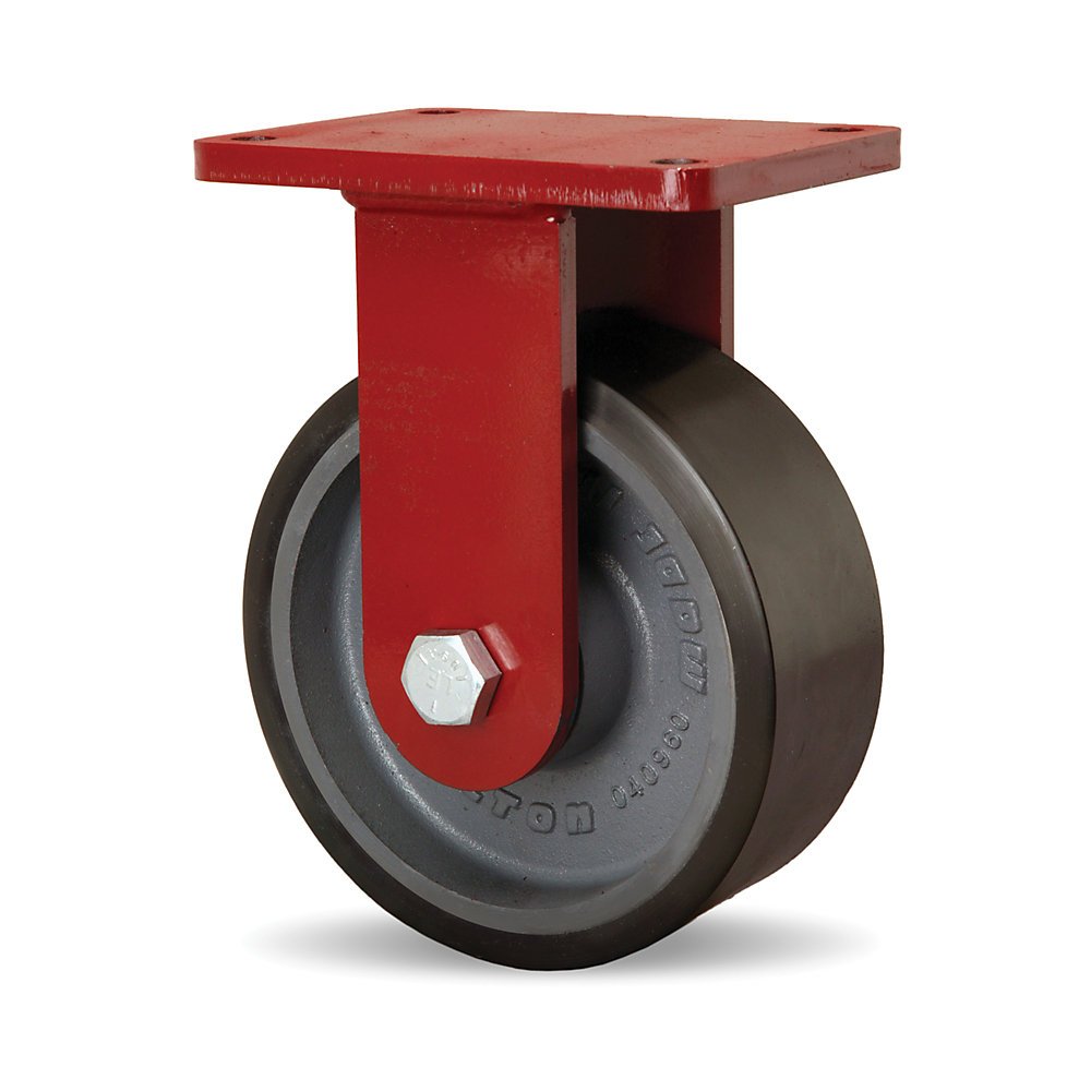 Hamilton Extra Heavy-Duty Casters - 8"Dia.X3"W Duralast Xc Polyurethane Wheel - -3/4" Precision Tapered Roller Bearings - 3250 Lbs. Capacity - Rigid - Black