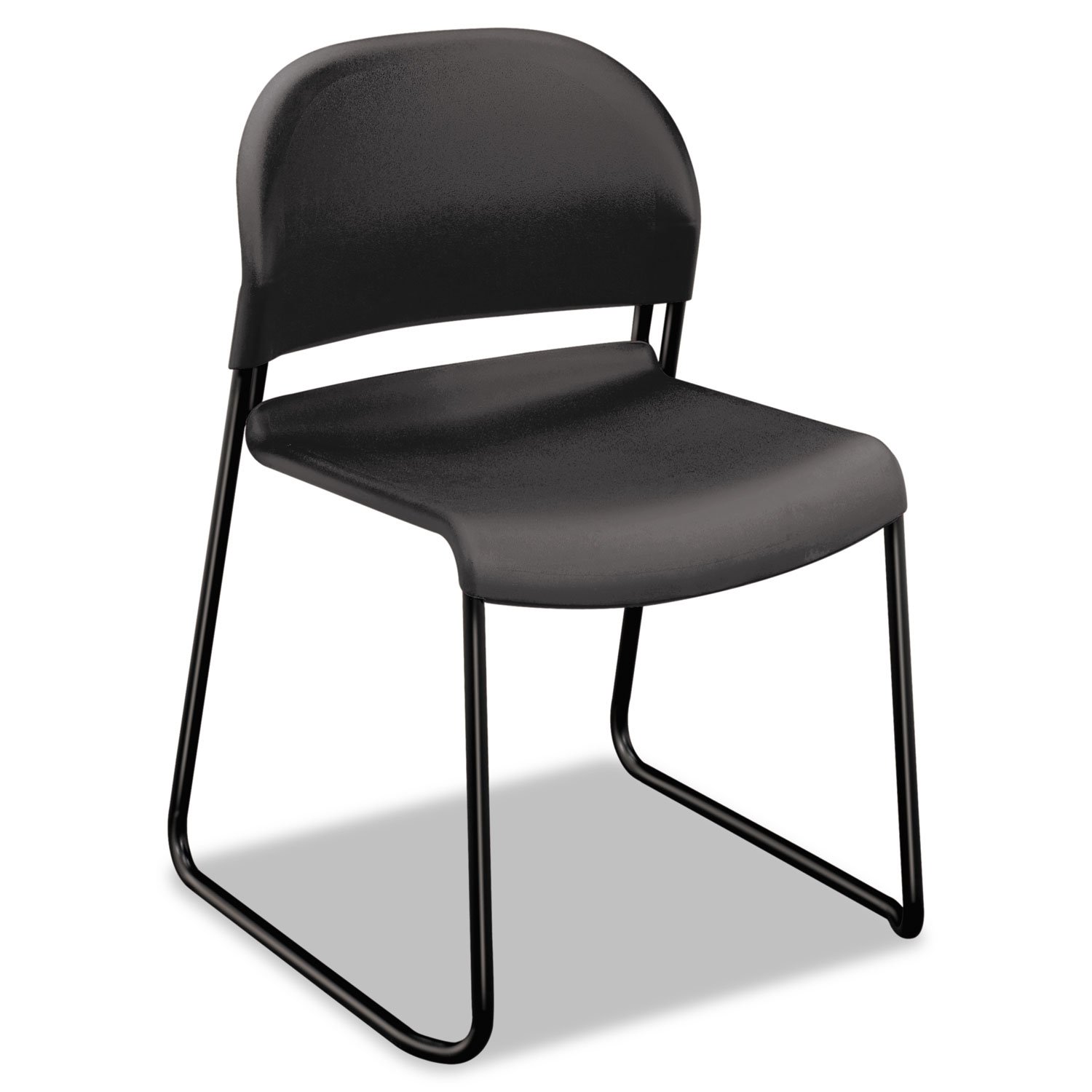 HON 4031LAT GuestStacker Series Chair, Charcoal with Black Finish Legs, 4/Carton