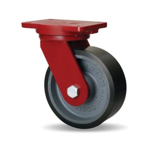 hamilton extra heavy-duty casters - 8"dia.x3"w duralast xc polyurethane wheel - -3/4" precision tapered roller bearings - 3250 lbs. capacity - swivel - black