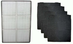 af compatible replacement hepa air purifier filter & 4 carbon filters fit whirlpool ap250 & ap150 part # 1183051k