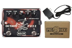 mxr sf01 slash octave fuzz power bundle w/ 1 free items: item: pig hog 9v power adapter