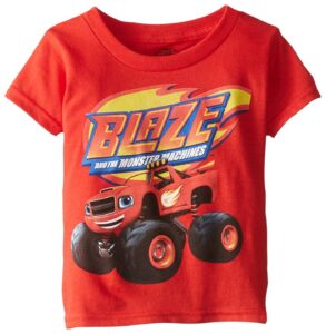 nickelodeon boys blaze and the monster machines short sleeve tee fashion t shirts, red, 3t us