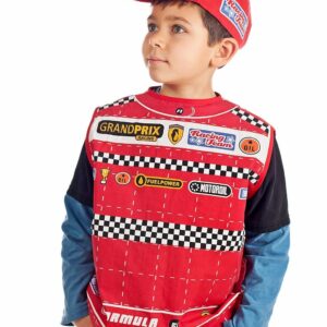 IQ Toys Boys and Girls Costumes Dress Up costumes play Set - 11 Pc Pretend Set for Kids Comes with Car Racer, Knight, Cowboy, Construction Worker, and Pirate Costume