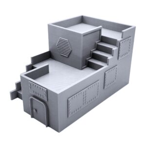 EnderToys Two Story Base - Miniature Terrain Set - 28mm Scale Scenery - Tabletop Wargaming Minis - Dungeon Accessories - RPG Fantasy Dragon Game Models - Figures for Battle Grid Mats