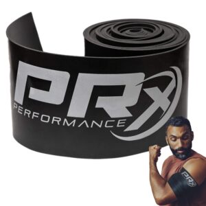 prx performance muscle compression floss band - recovery & mobility enhancement, gym ready compression band, improved circulation, reduced soreness, enhanced stretching, knee tack & floss strap - 1mm