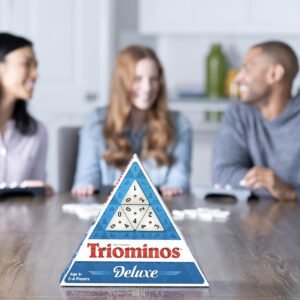 Pressman Tri-Ominos - Deluxe Edition Triangular Tiles with Brass Spinners, 5"