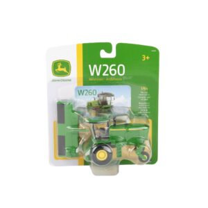 ERTL John Deere W260 Windrower Tractor Toy Replica - 1:64 Scale - Die-Cast Metal and Durable Plastic - Collectible Farm Toys - Ages 3 Years and Up, Green