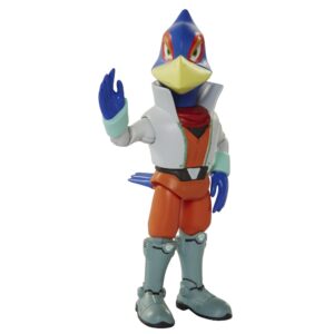 world of nintendo, star fox falco lombardi action figure, 4 inches