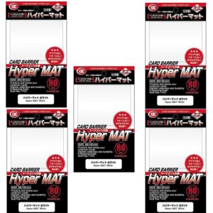 kmc hyper matte sleeves white ×5 sets (5 packs/total 400 sheets) (japan import) made in japan (1 pack)