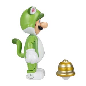 World of Nintendo 91448 4" Cat Luigi Action Figure