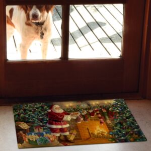 Toland Home Garden 800103 Stocking Stuffer Christmas Door Mat 18x30 Inch Winter Outdoor Doormat for Entryway Indoor Entrance