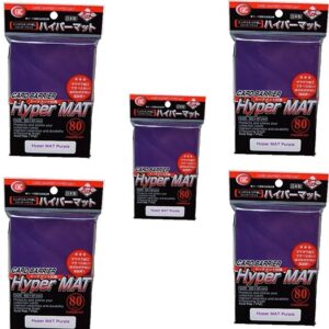 kmc hyper matte sleeves purple ×5 sets (5 packs/total 400 sheets) (japan import)