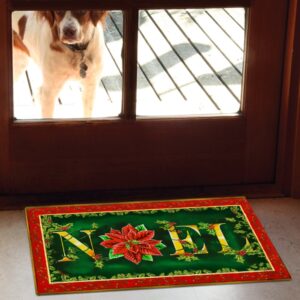 Toland Home Garden 800101 Noel Winter Door Mat 18x30 Inch Christmas Outdoor Doormat for Entryway Indoor Entrance