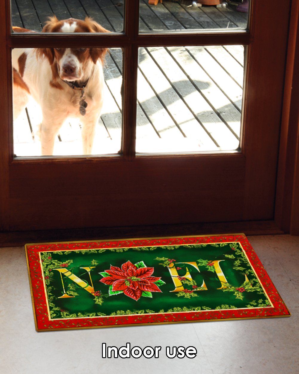 Toland Home Garden 800101 Noel Winter Door Mat 18x30 Inch Christmas Outdoor Doormat for Entryway Indoor Entrance