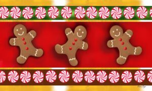 toland home garden 800099 gingerbread men winter door mat 18x30 inch christmas outdoor doormat for entryway indoor entrance