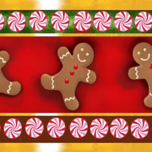 Toland Home Garden 800099 Gingerbread Men Winter Door Mat 18x30 Inch Christmas Outdoor Doormat for Entryway Indoor Entrance