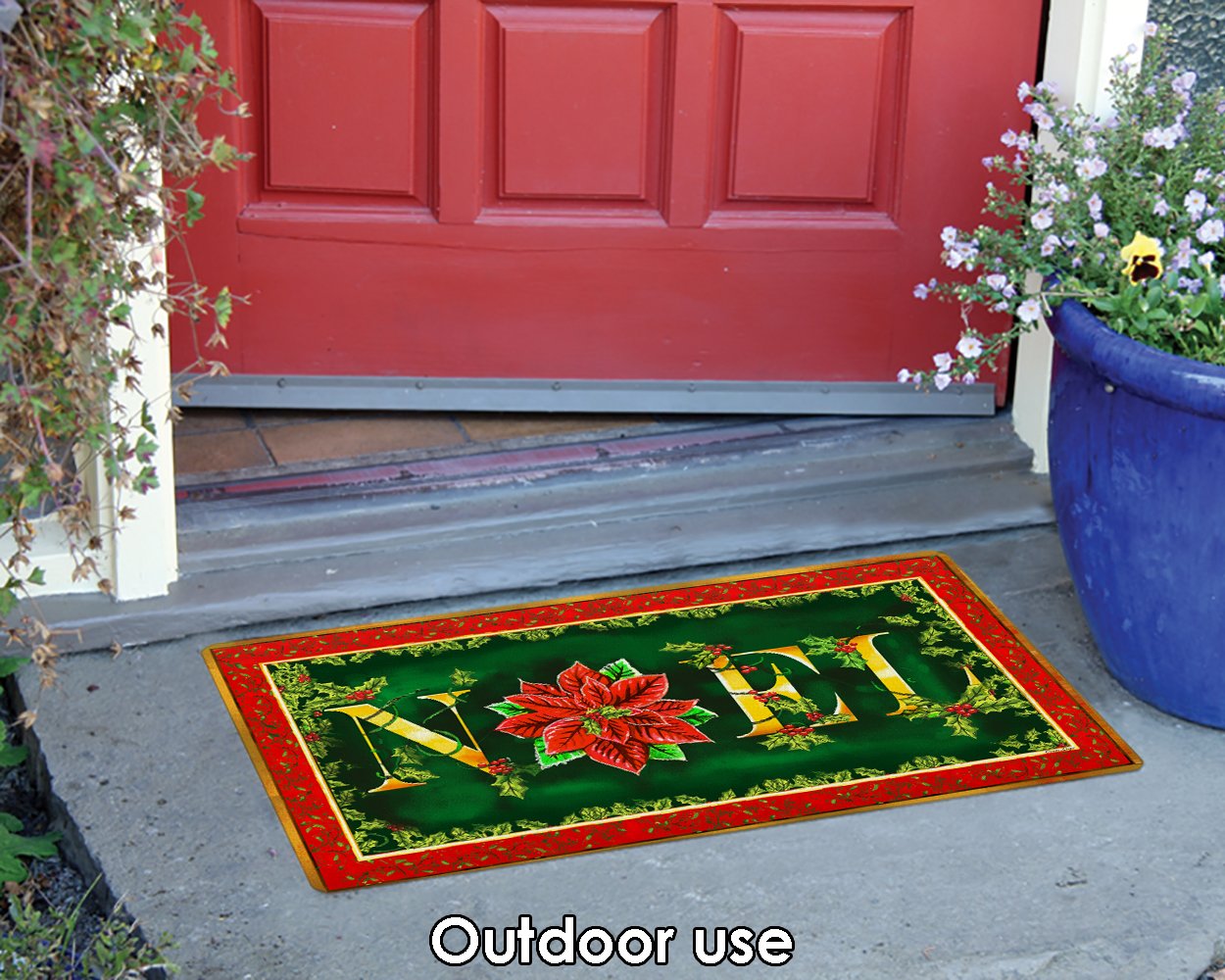 Toland Home Garden 800101 Noel Winter Door Mat 18x30 Inch Christmas Outdoor Doormat for Entryway Indoor Entrance