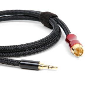 micca premium spdif digital coaxial audio cable - 3.5mm (1/8") to rca, 3ft, polarity: tip - signal, sleeve - ground