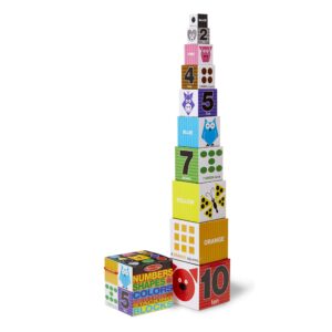 melissa & doug nesting and stacking blocks: numbers, shapes, and colors