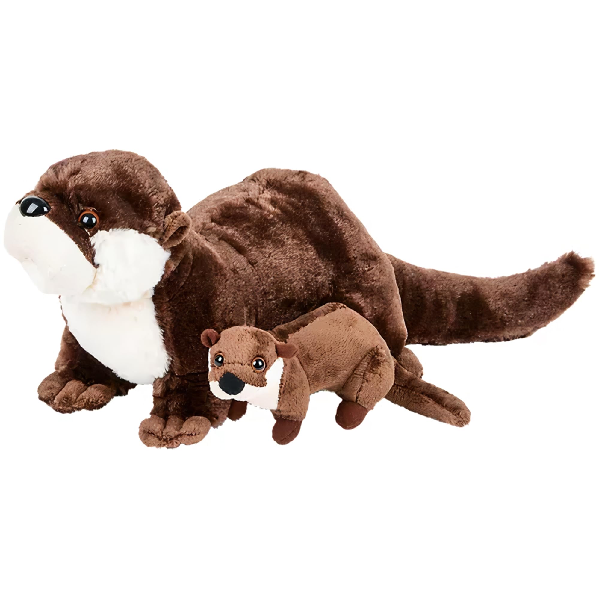 Rhode Island Novelty Adventure Planet Birth of Life River Otter with Baby Plush Toy 12.5" Long Without Tail