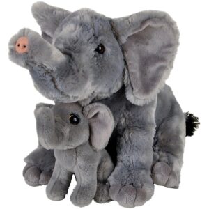 rhode island novelty adventure planet birth of life elephant with baby plush toy 11" h