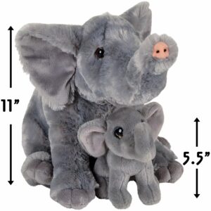 Rhode Island Novelty Adventure Planet Birth of Life Elephant with Baby Plush Toy 11" H