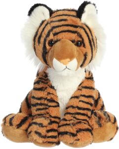 aurora® cuddly bengal tiger stuffed animal - cozy comfort - endless snuggles - brown 14 inches