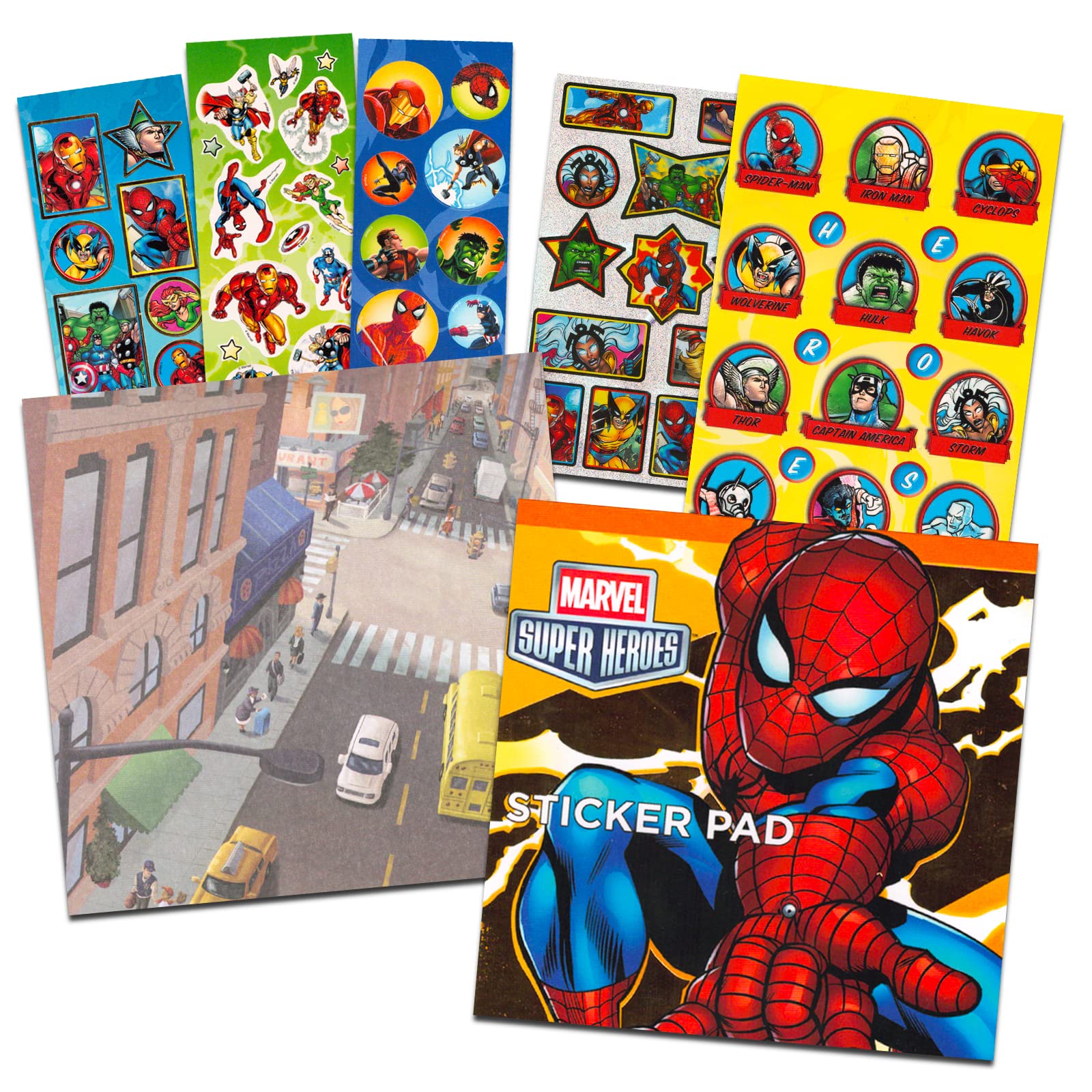 Avengers Stickers for Kids - Bundle with Over 1000 Marvel Stickers for Water Bottles, Laptop, Skateboard, Bike, Play Dates | Spiderman Stickers Party Favor