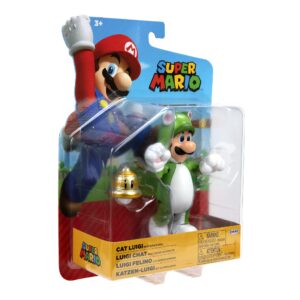 World of Nintendo 91448 4" Cat Luigi Action Figure