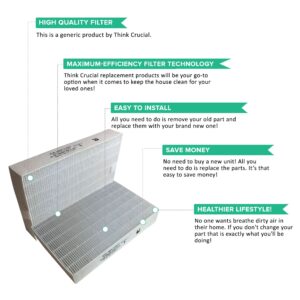 Think Crucial Replacements Air Purifier Filter Compatible with Honeywell Part # HRF-R2 & Model HPA090, HPA100, HPA200, HPA250, HPA300 (4 Pack)