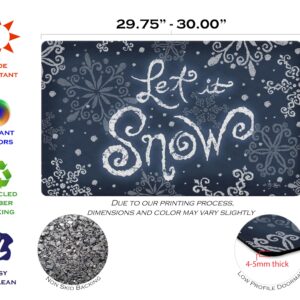 Toland Home Garden 800095 Let It Snow Winter Door Mat 18x30 Inch Snowflake Outdoor Doormat for Entryway Indoor Entrance