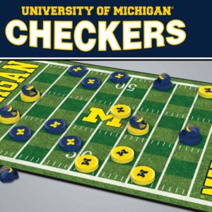 MasterPieces Family Game - NCAA Michigan Wolverines Checkers - Officially Licensed Board Game for Kids & Adults