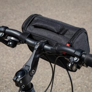 Schwinn Bike Handlebar Bag, Easy to Install, Front Bag Mounted Bicycle Accessories, Waterproof and Zippered, Black