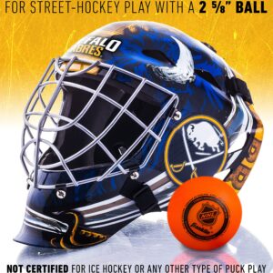 Franklin Sports Buffalo Sabres NHL Hockey Goalie Face Mask - Goalie Mask for Kids Street Hockey - Youth NHL Team Street Hockey Masks