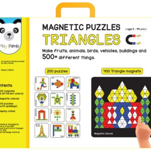 Play Panda Magnetic Puzzles Triangles 500 Colorful Magnets Medium