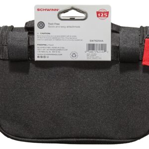 Schwinn Bike Handlebar Bag, Easy to Install, Front Bag Mounted Bicycle Accessories, Waterproof and Zippered, Black