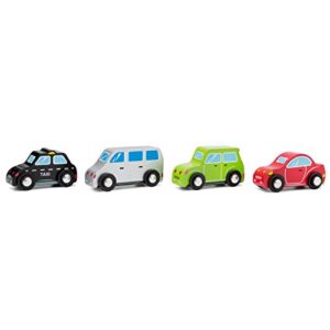 New Classic Toys Wooden Vehicles Set Multi Color 4 Sportcars