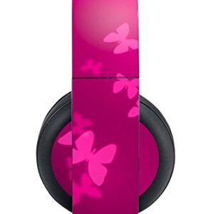 Vinyl Decal Skin Wrap compatible with Original Sony PlayStation 4 Gold Wireless Headphones Bokeh Butterflies Hot Pink (PS4 HEADPHONES NOT INCLUDED)