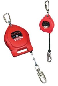 miller by honeywell 16' falcon self-retracting polyester web lifeline with stainless steel swivel, carabiner and ansi snap hook